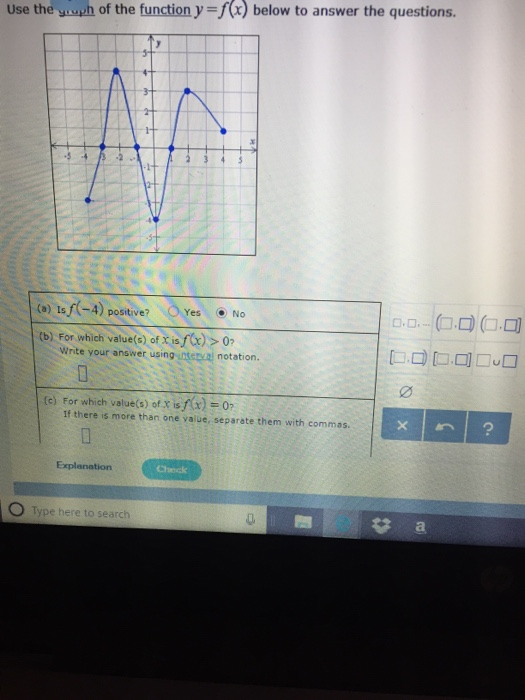 Solved Use the yuyh of the function y-f(x) below to answer | Chegg.com
