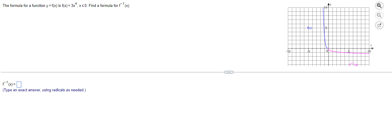 Solved The formula for a function y=f(x) is f(x)=3x4,x≤0. | Chegg.com