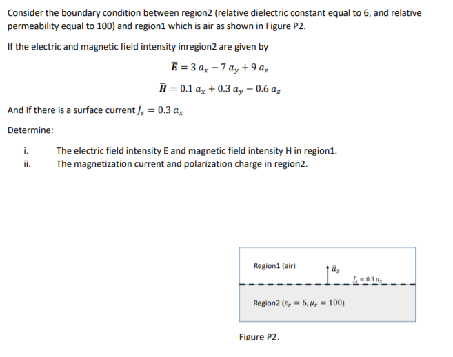 Solved Consider the boundary condition between region2 | Chegg.com