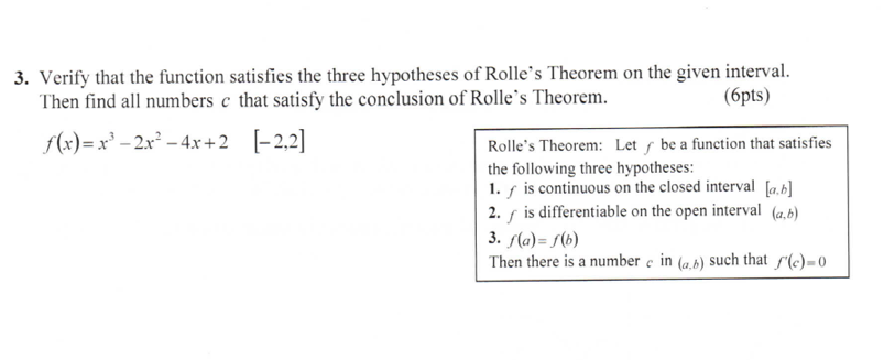 Solved Verify that the function satisfies the three | Chegg.com