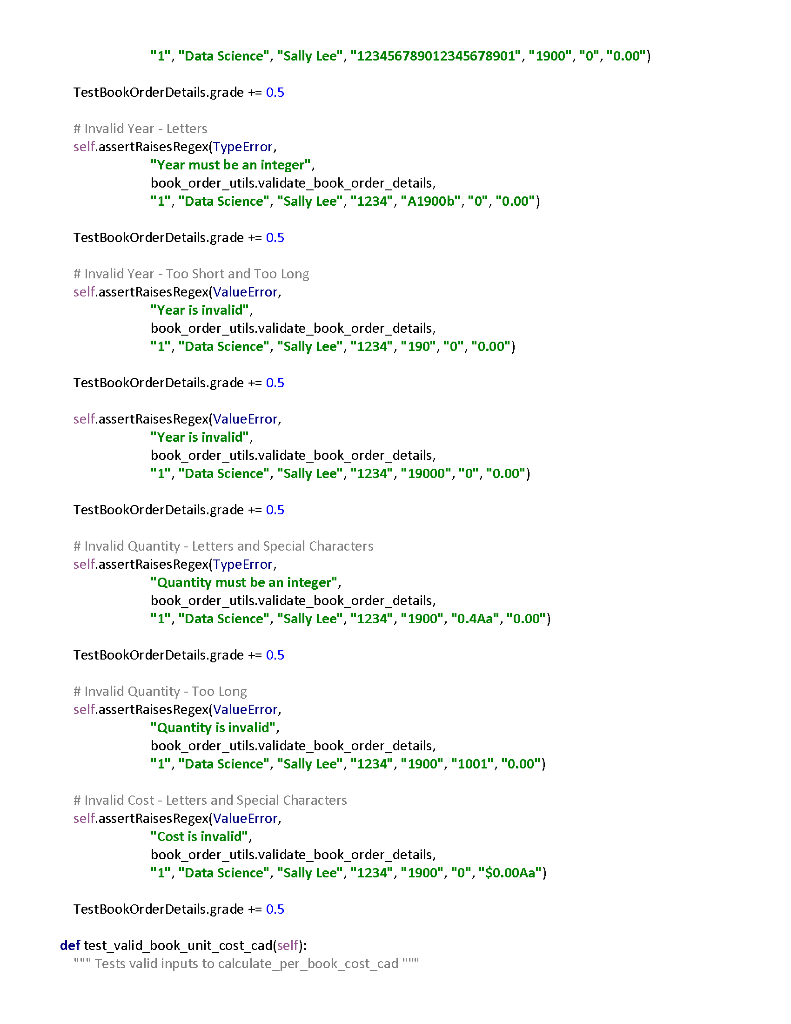 The marks are based on 2 test scripts so PLEASE RUN | Chegg.com