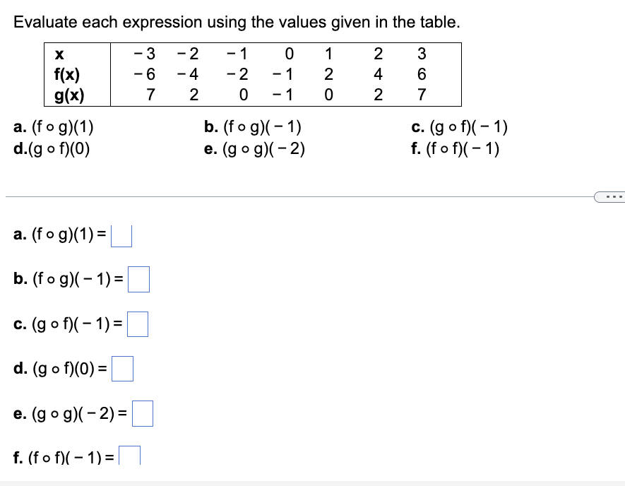 Solved Evaluate Each Expression Using The Values Given In 6008