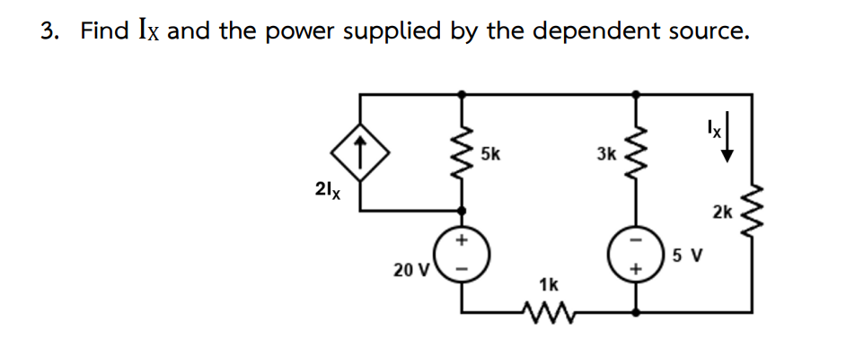 Solved Find I X and the power supplied by the dependent | Chegg.com