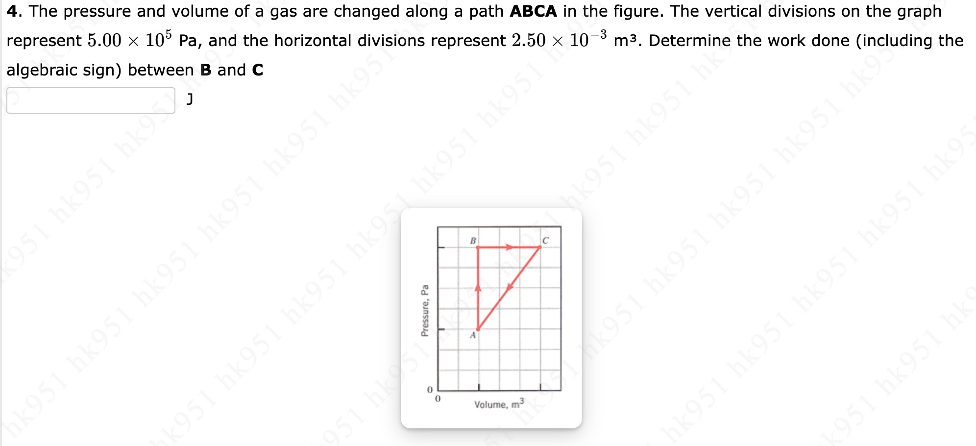 Solved 4. The pressure and volume of a gas are changed along | Chegg.com