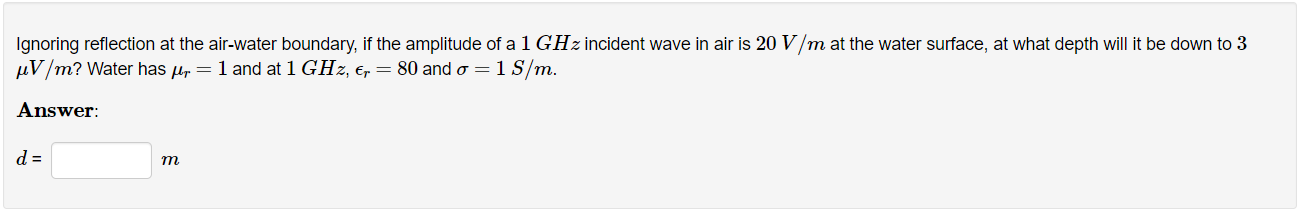 Solved Ignoring reflection at the air-water boundary, if the | Chegg.com