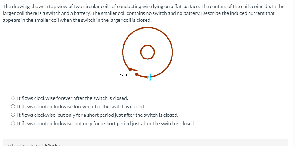 Solved The drawing shows a top view of two circular coils of | Chegg.com