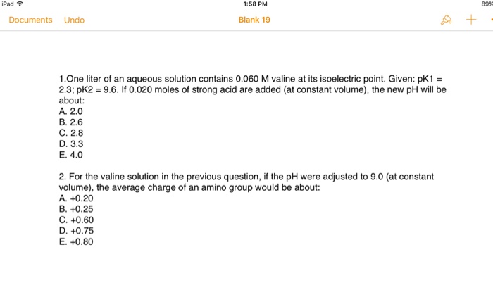 Solved One liter of an aqueous solution contains 0.060 M | Chegg.com