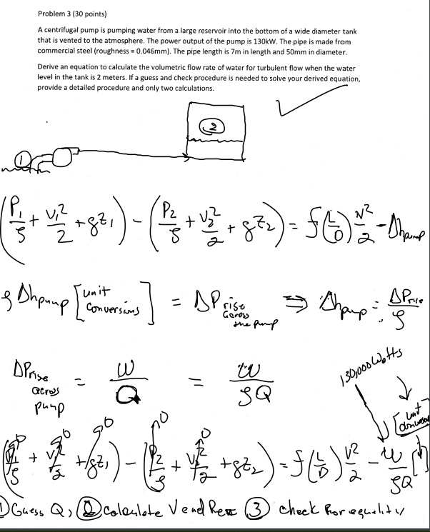 Solved (sp1+2v12+z2z1)−(sp2+2v22+gz2)=f(01)2v2−Dhap arees | Chegg.com