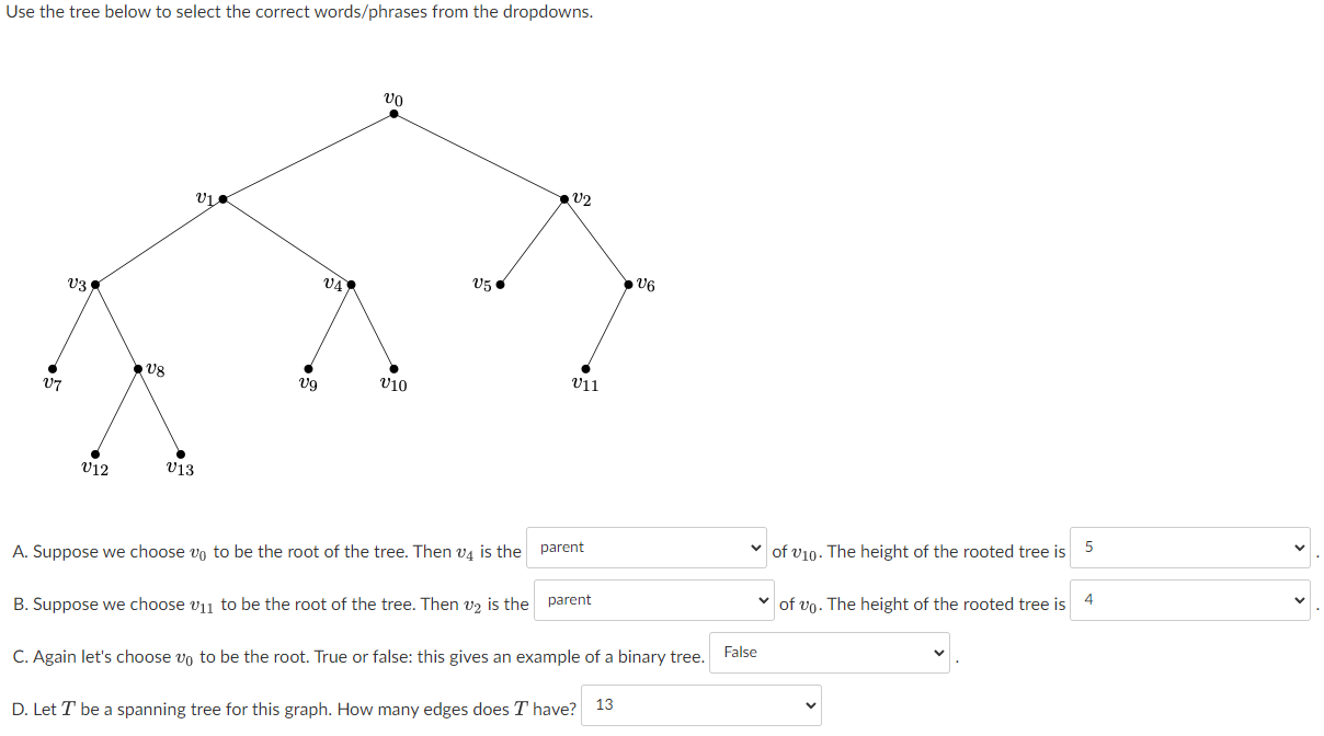 Solved Use the tree below to select the correct | Chegg.com