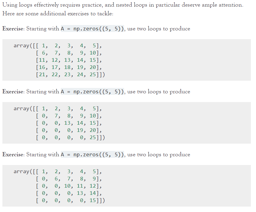 Solved sing loops effectively requires practice, and nested | Chegg.com