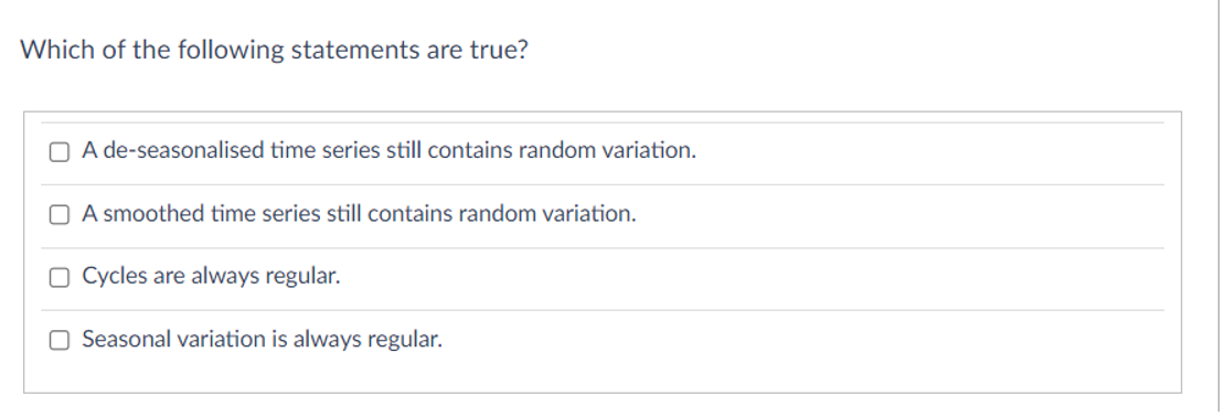 Solved Which of the following statements are true? A | Chegg.com