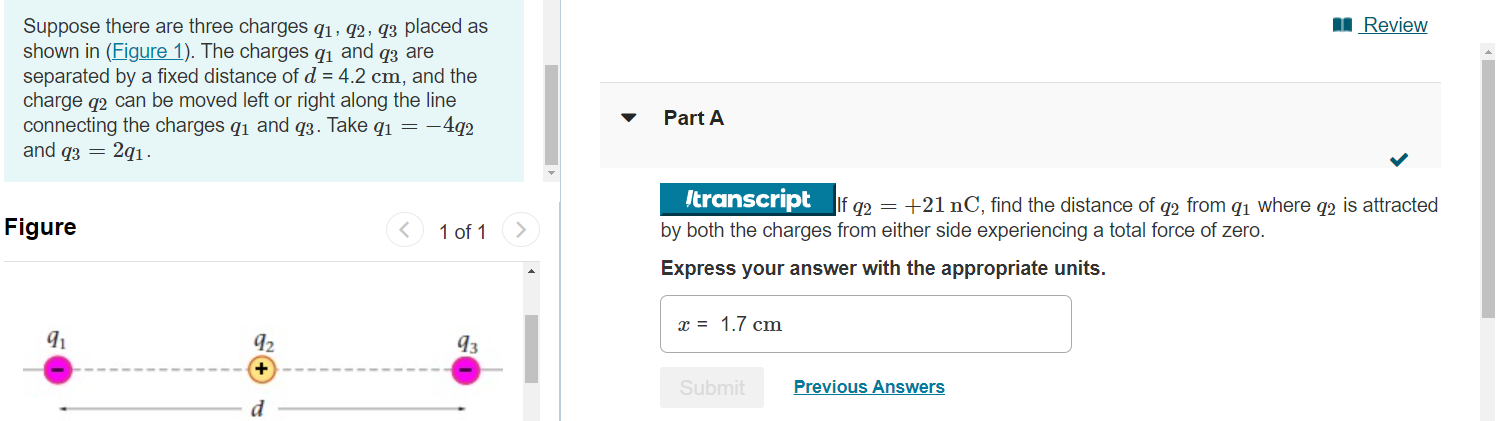 Solved Suppose there are three charges q1,q2,q3 placed as | Chegg.com
