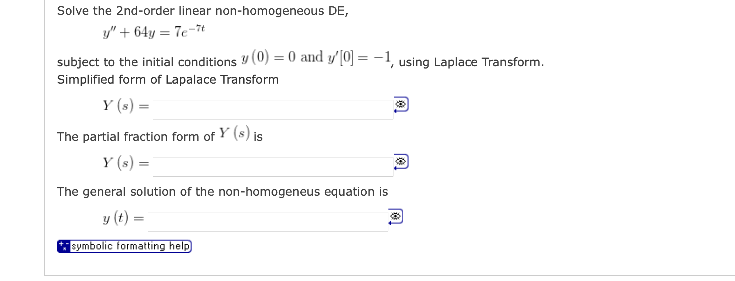 Solved Solve the 2nd-order linear non-homogeneous DE, y" + | Chegg.com