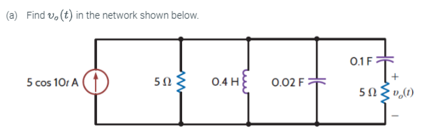 Solved Solve The Next Exercise Using Phasor Analysis 
