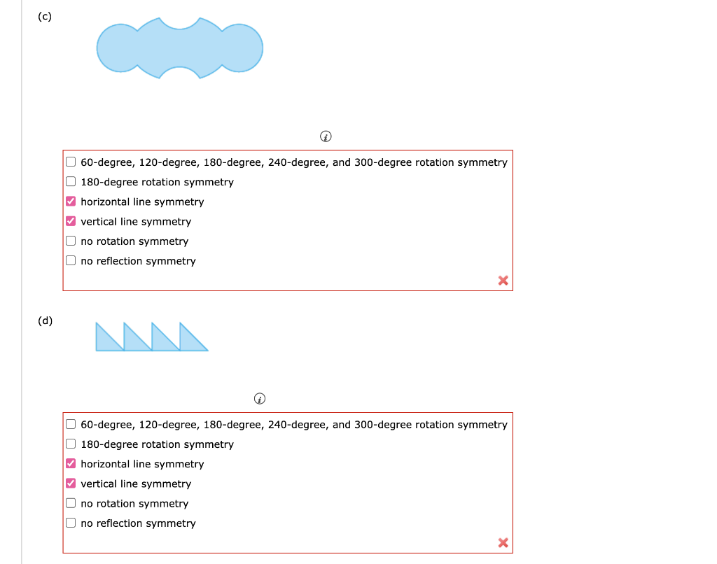 Solved Describe The Rotation And Reflection Symmetries In