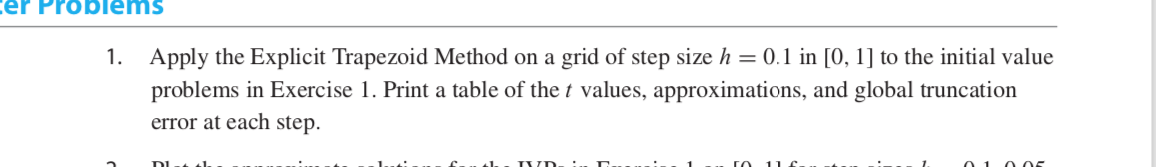 Solved MATH LAB CODE I need it in table with t values, | Chegg.com