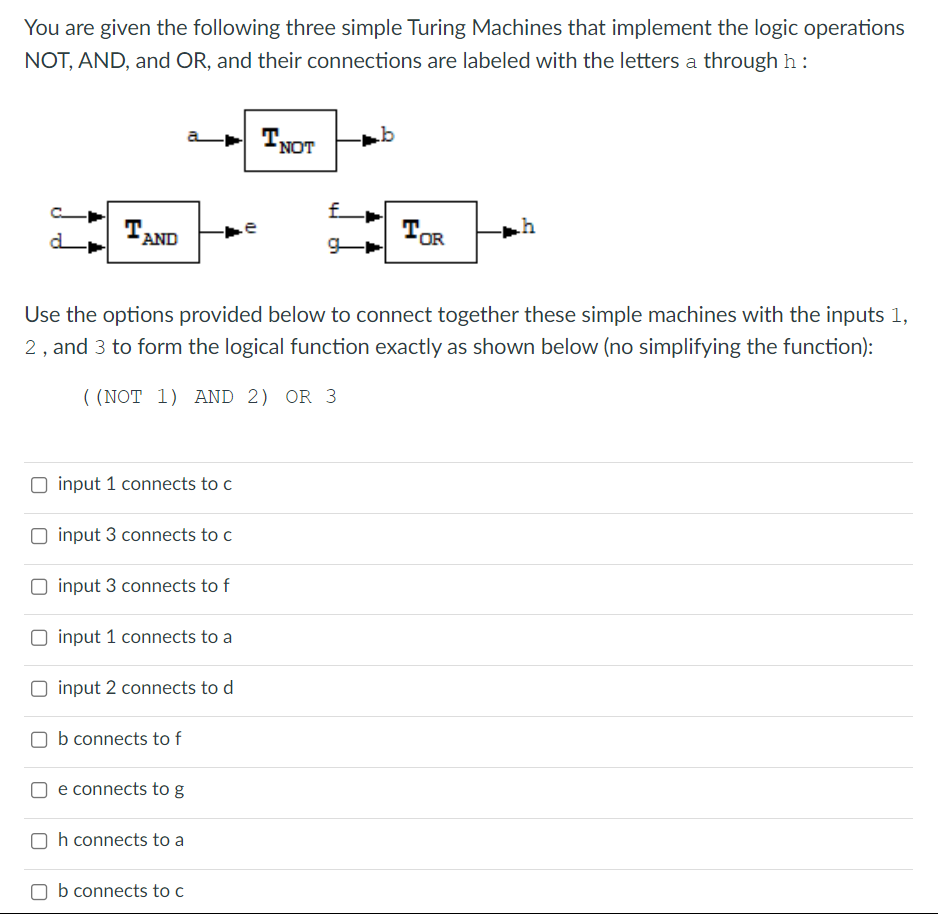 Solved You are given the following three simple Turing | Chegg.com