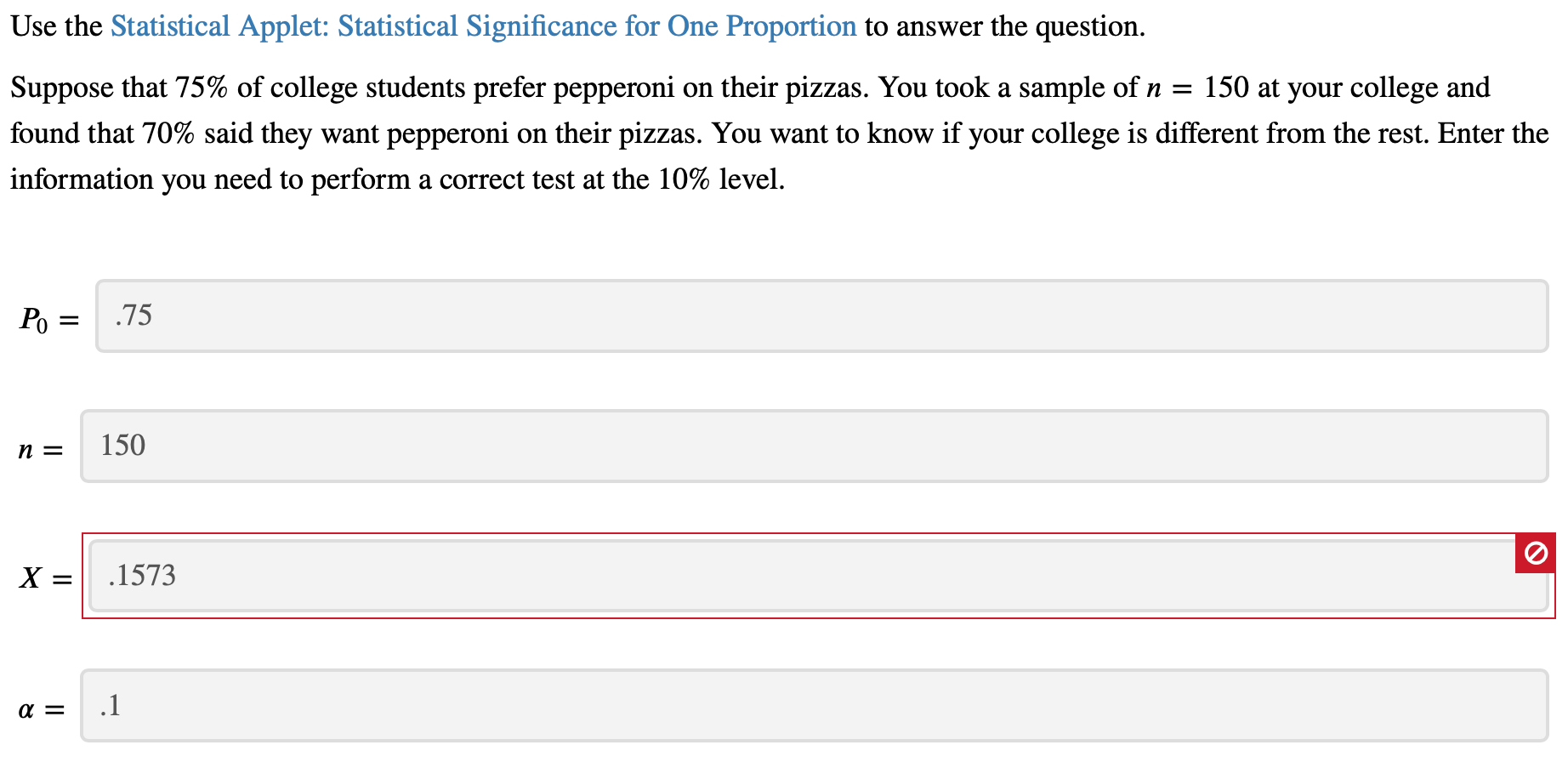 Solved Use the Statistical Applet: Statistical Significance | Chegg.com