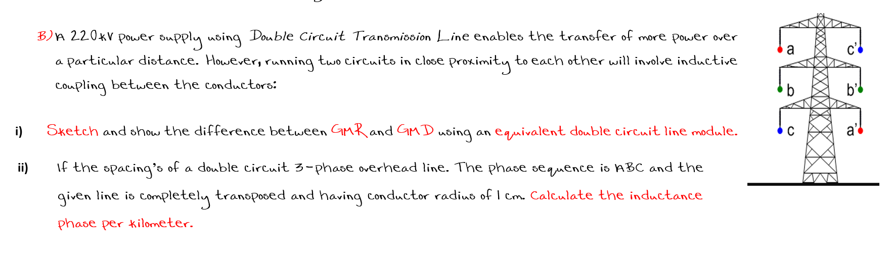 A single-phase transmission line has two parallel | Chegg.com