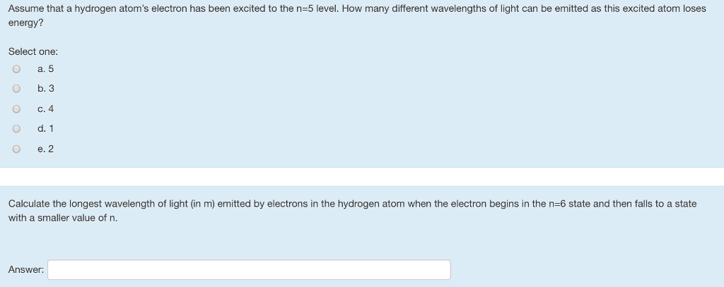 Solved Assume That A Hydrogen Atoms Electron Has Been