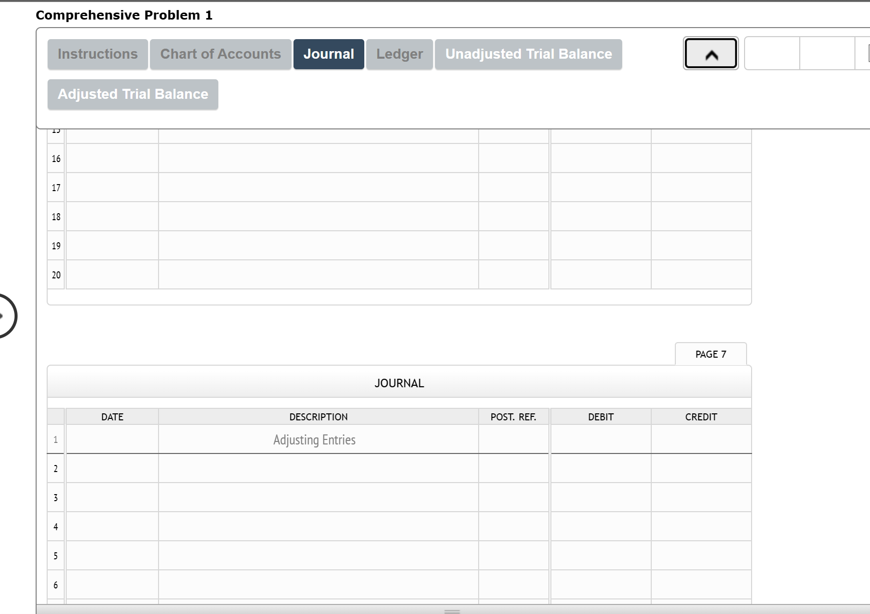 Solved Comprehensive Problem 1 Instructions Chart of | Chegg.com