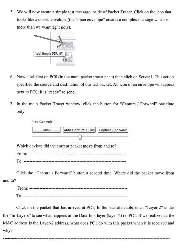 Solved Lab Work: Task 1: Simulate a Virtual Network with an | Chegg.com