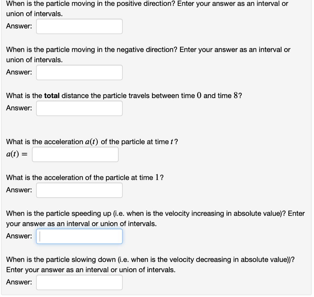 Solved (5 points) A particle moves along a straight line and | Chegg.com