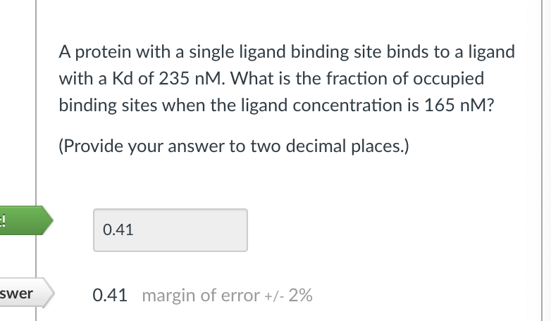 Solved A protein with a single ligand binding site binds to | Chegg.com