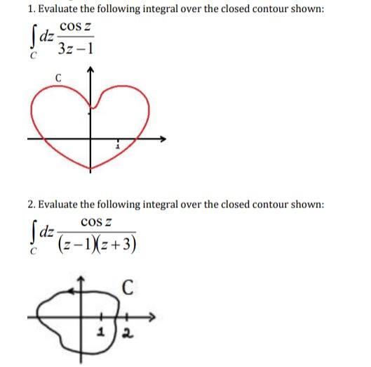 Solved 1. Evaluate the following integral over the closed | Chegg.com