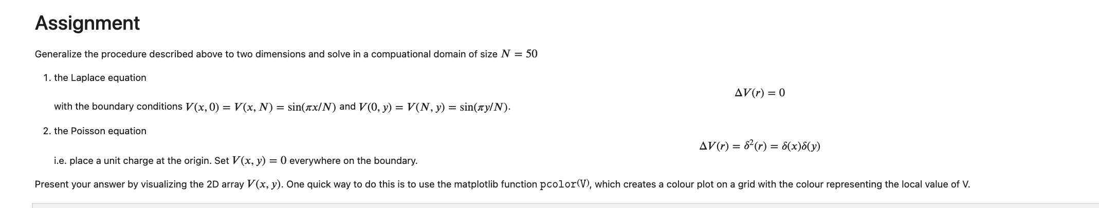 Relaxation methods for solving the Laplace or Poisson | Chegg.com