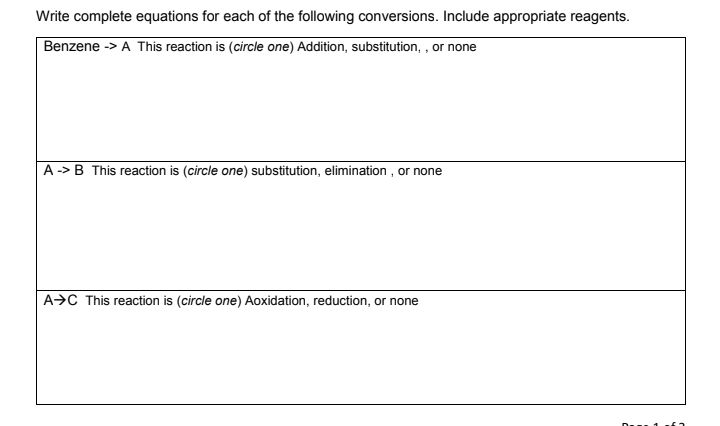 Solved Question 1: (14 points] Write complete equations to | Chegg.com
