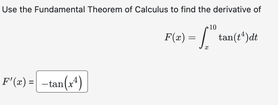 Solved Use the Fundamental Theorem of Calculus to find the | Chegg.com