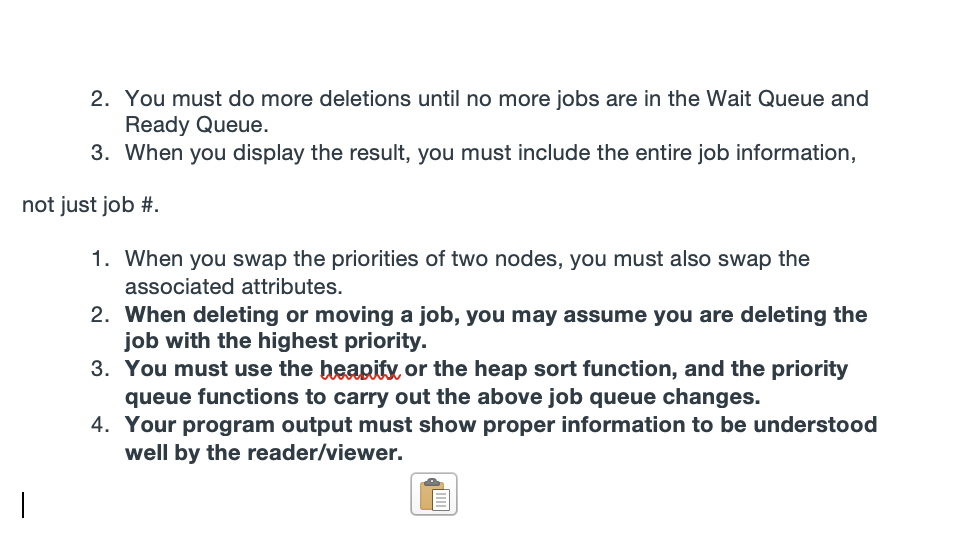 Solved PRIORITY QUEUE USING HEAPIFY FUNCTION 1. A priority | Chegg.com