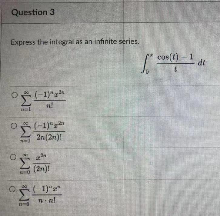 Solved Express the integral as an infinite series. | Chegg.com