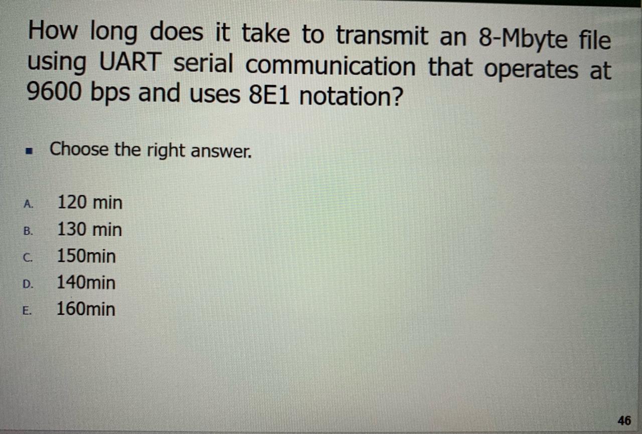 Solved How long does it take to transmit an 8-Mbyte file | Chegg.com