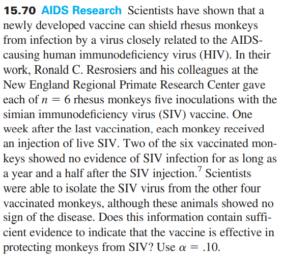 Solved 15.70 AIDS Research Scientists have shown that a | Chegg.com
