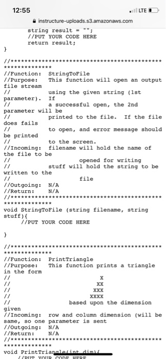 Solved Complete the C++ skeleton program you have been | Chegg.com