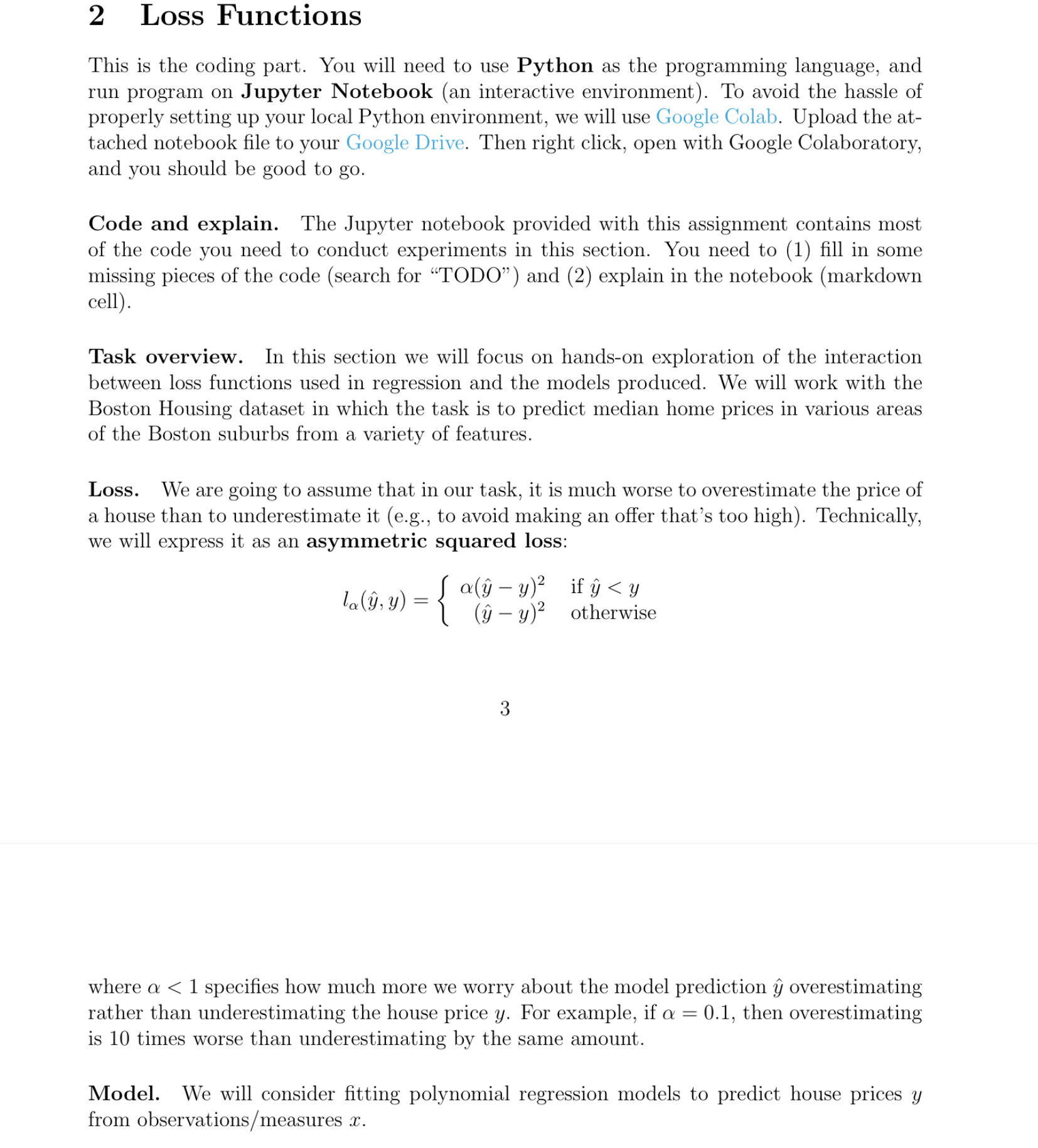 Machine Learning Coding Problem Python Numpy Google Chegg