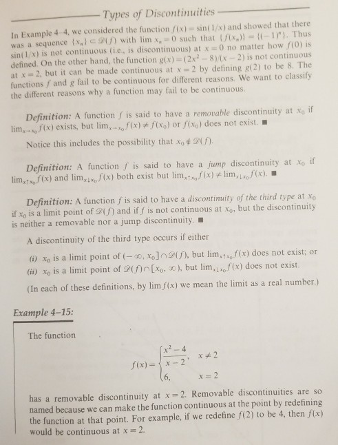 Solved Types of Discontinuities In Example 4 4, we | Chegg.com