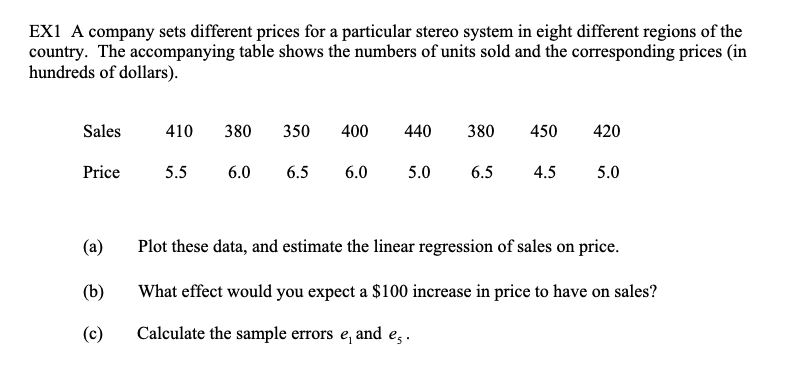 Solved EX1 A company sets different prices for a particular | Chegg.com Solved EX1 A company sets different prices for a particular | Chegg.com