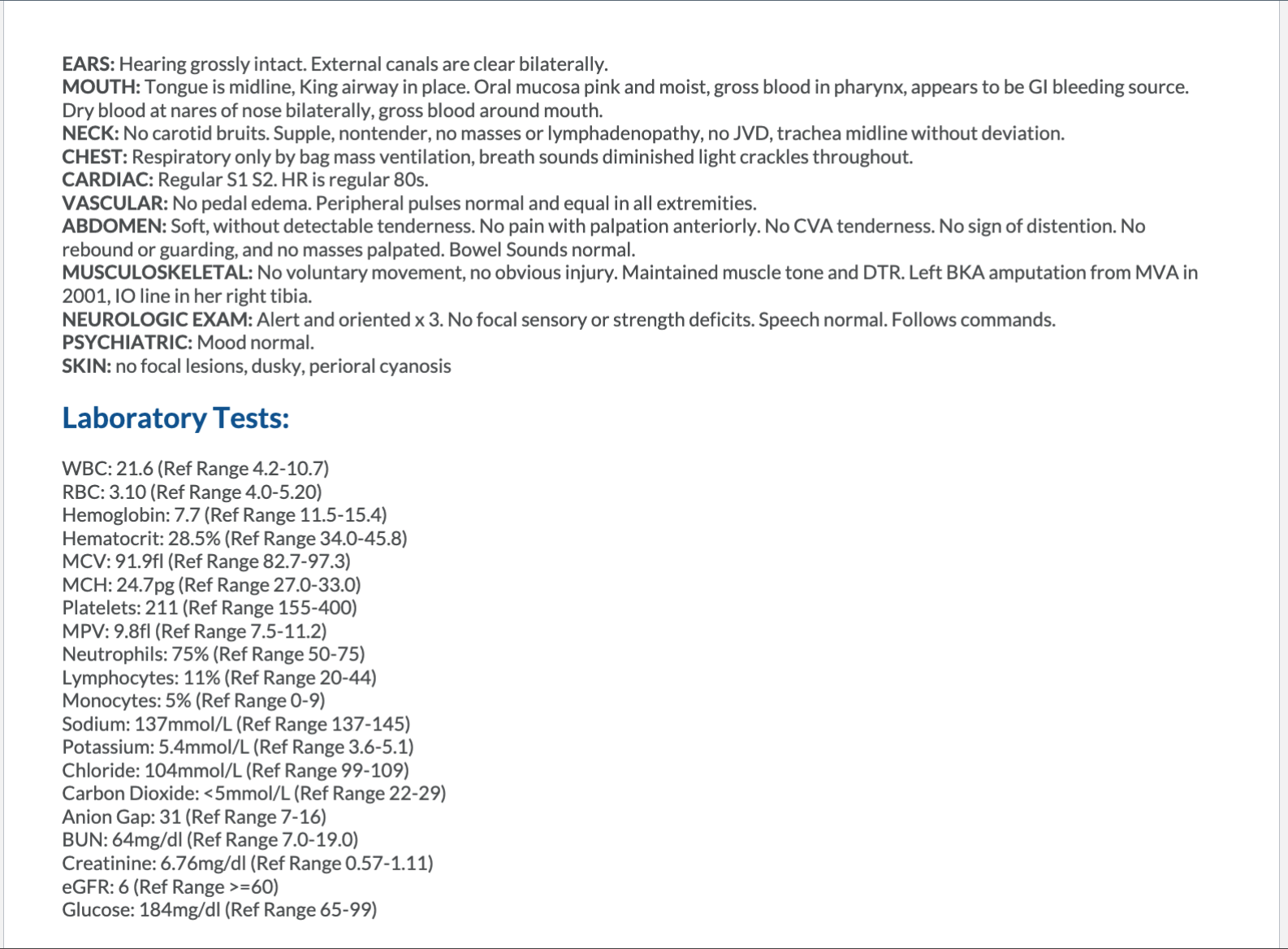 Solved Read through the following ED note and review the | Chegg.com