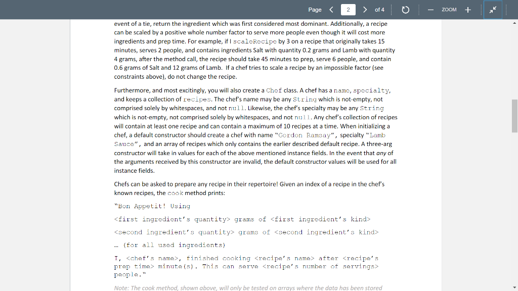 Note: you must follow the rules of encapsulation for | Chegg.com