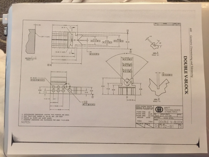 440 Geometric Dirarsioning and DOUBLE V-BLOCK | Chegg.com