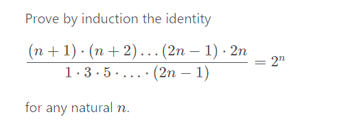 Solved Prove by induction the identity | Chegg.com