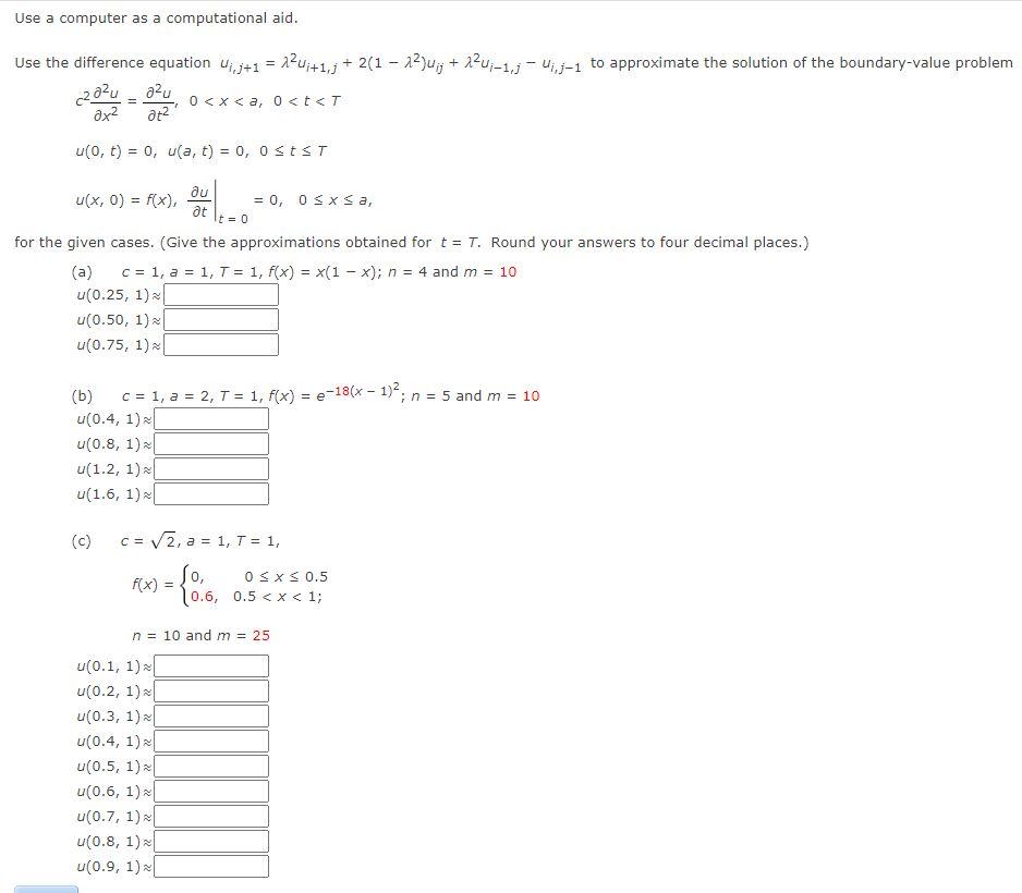 Solved Use a computer as a computational aid. Use the | Chegg.com