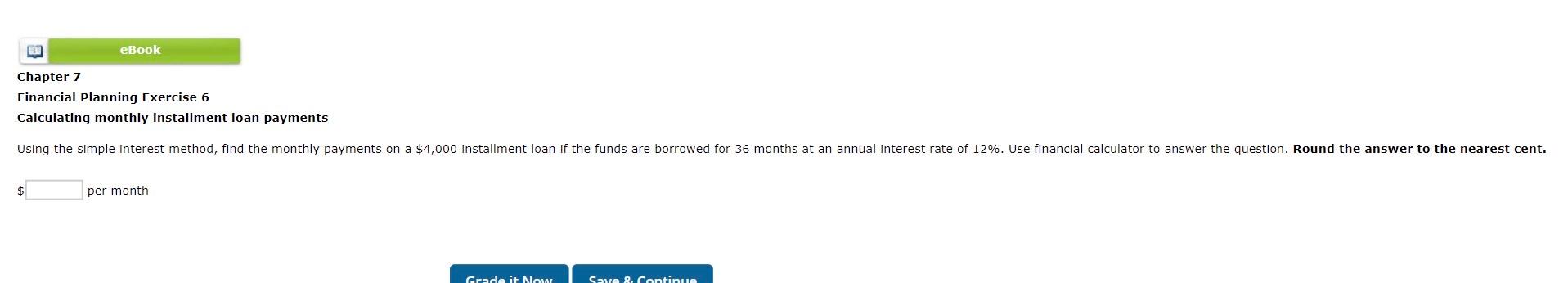 Solved Chapter 7 Financial Planning Exercise 6 Calculating | Chegg.com