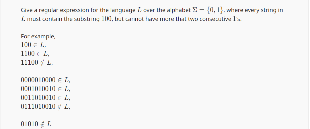 Solved Give a regular expression for the language L over the | Chegg.com