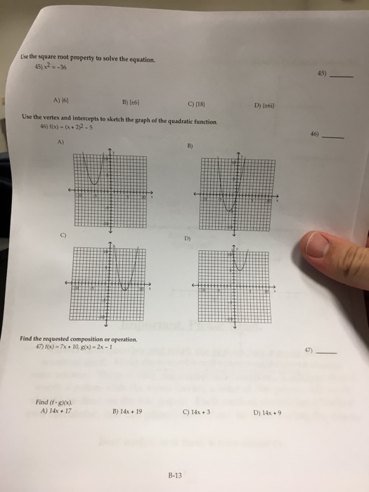 Solved Use The Squareroot Property To Solve The Equation