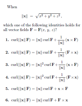Solved When which one of the following identities holds for | Chegg.com