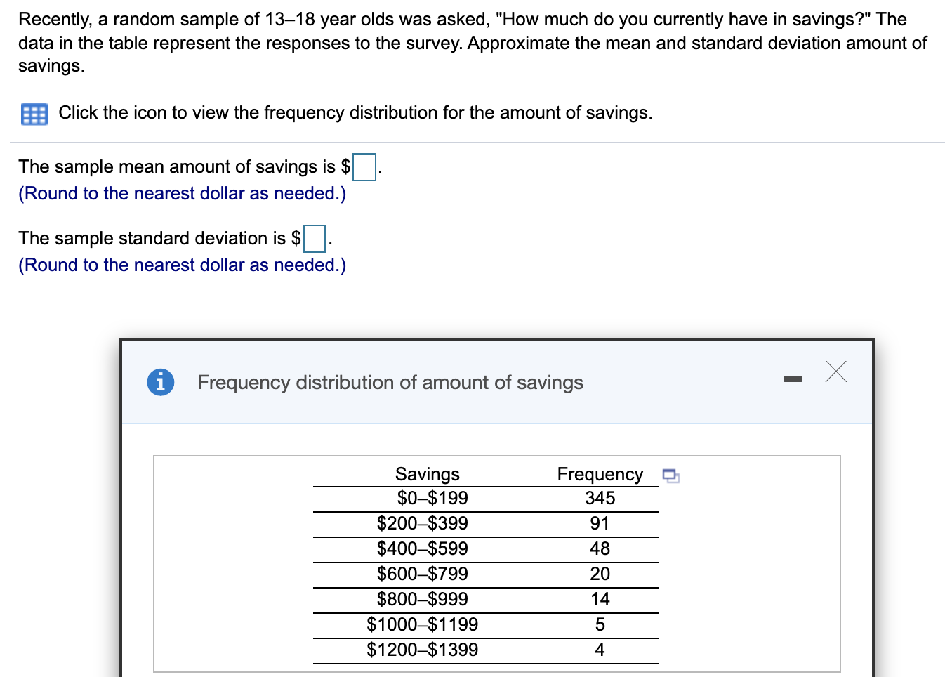Solved Recently, a random sample of 13–18 year olds was | Chegg.com